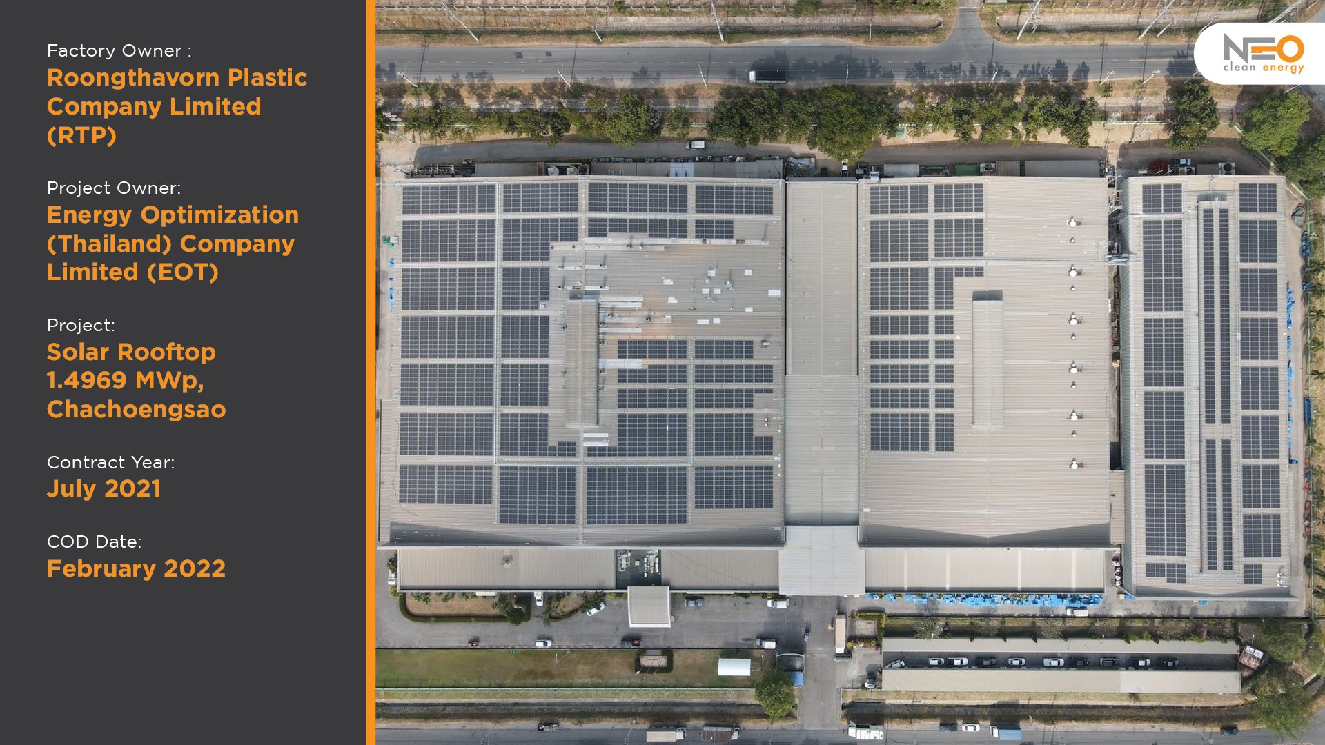 NEO - the one stop service for industrial solar projects