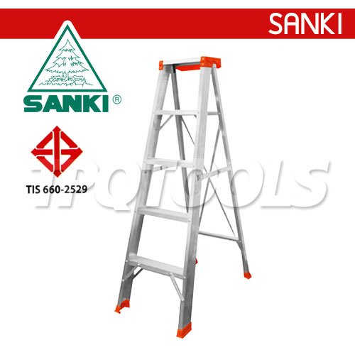 LD-SKT13-20 (13-20 ขั้น) บันไดซันกิอลูมิเนียมทรงเอเสริมถาด มี มอก. SANKI - tpqtools-thailand