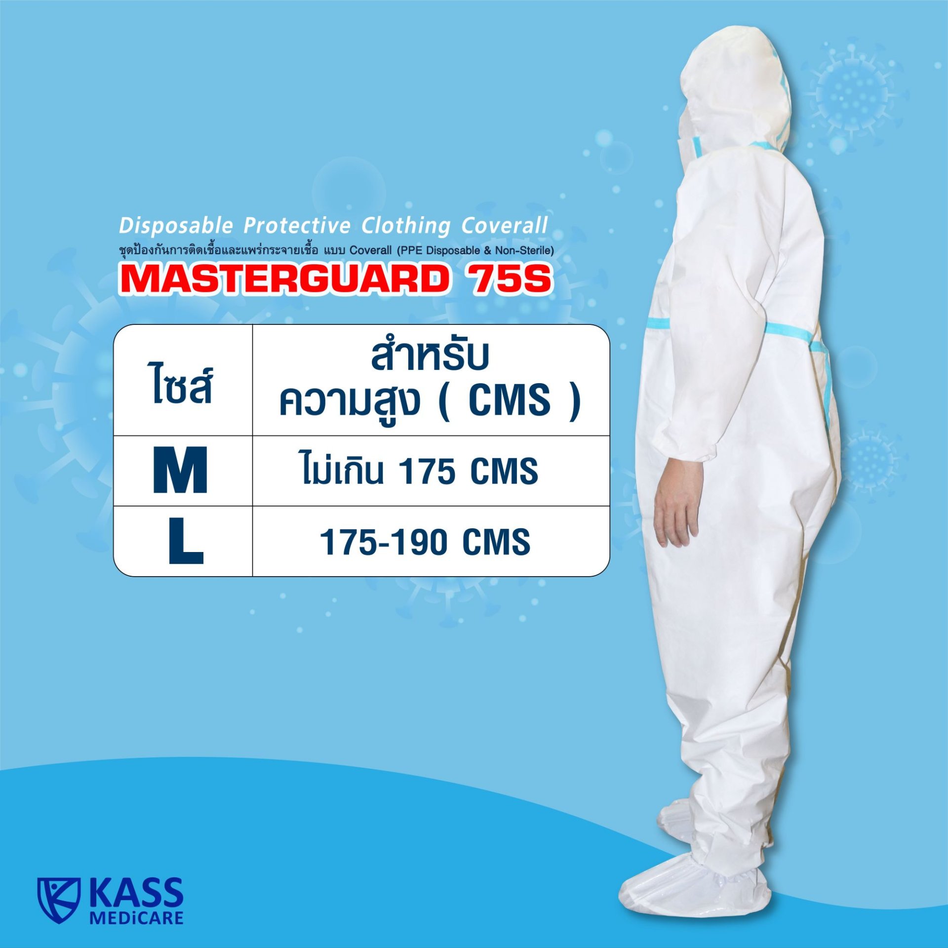 Disposal Protective Clothing : MASTERGUARD 75S Coverall รุ่น ...