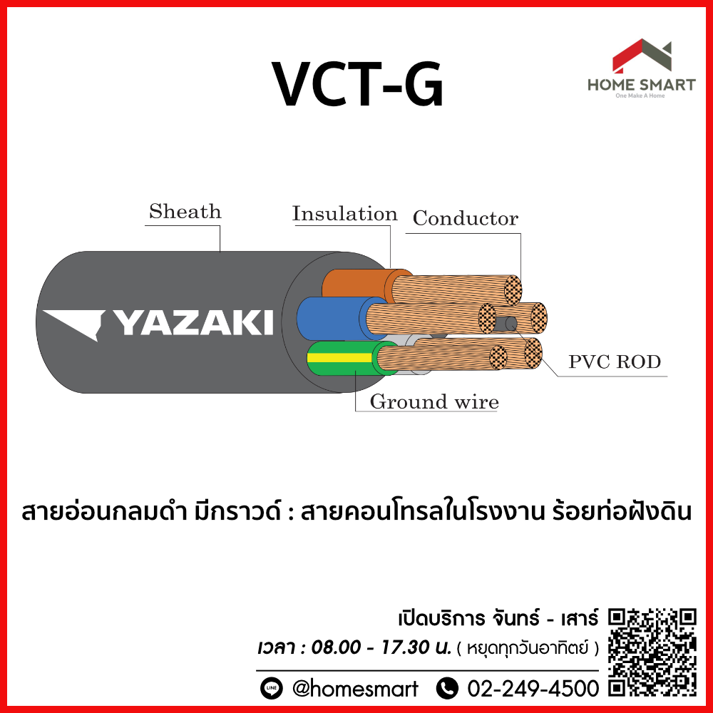 สายไฟ VCT-G ยาซากิ - homesmart