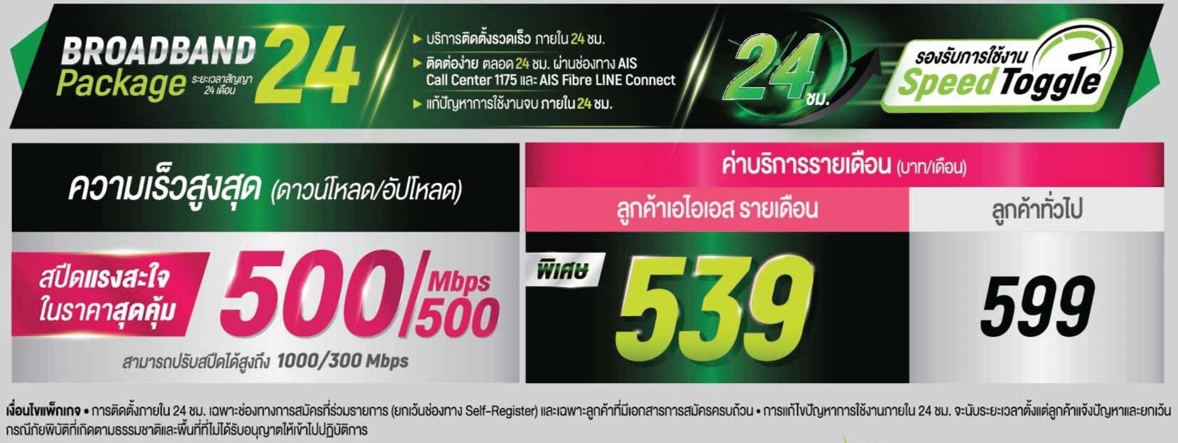 แพ็กเกจ BROADBAND คุ้มราคา - aisfibreplus