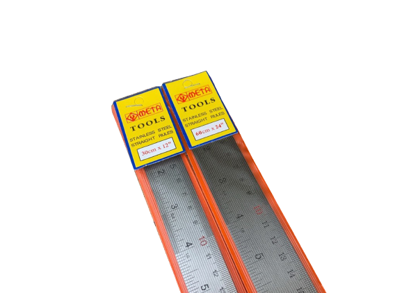 META ไม้บรรทัดฟุตเหล็ก 140020-12" / 140040-24"