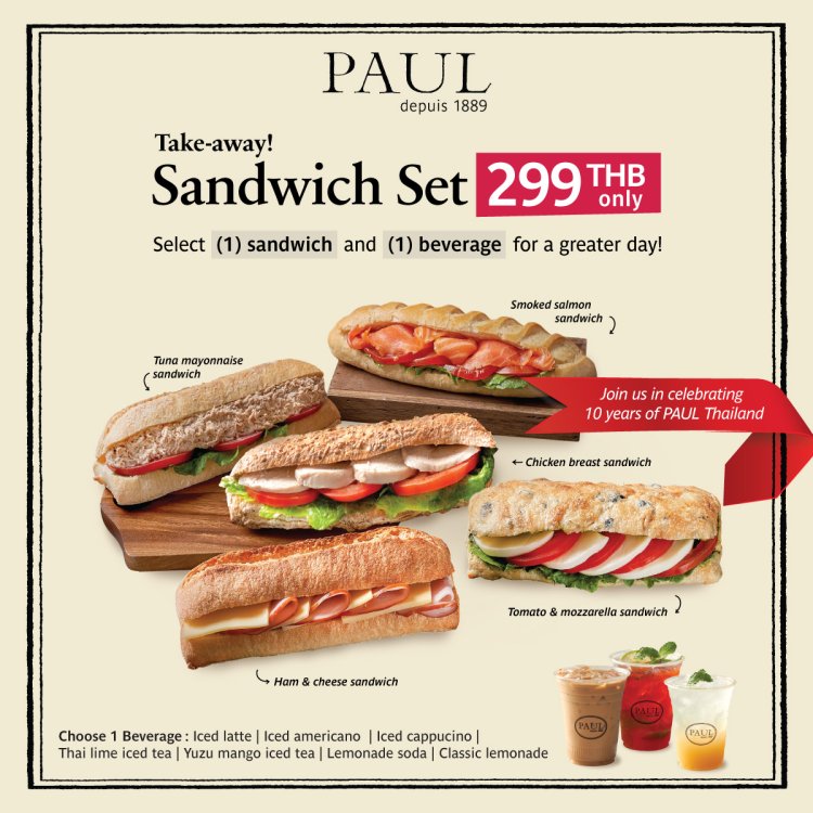 Celebrate PAUL 10th anniversary with our Special promotions! - paulthailand