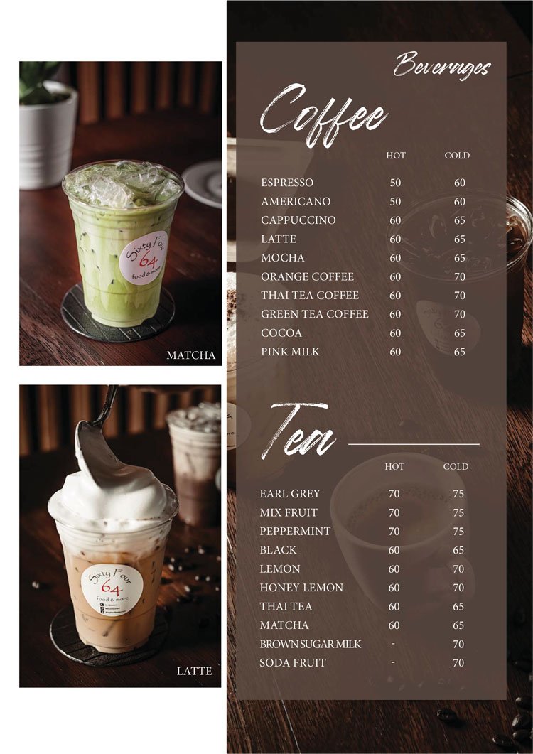 Menu | Sixty Four Restaurant (64 Restaurant) - 64restaurant