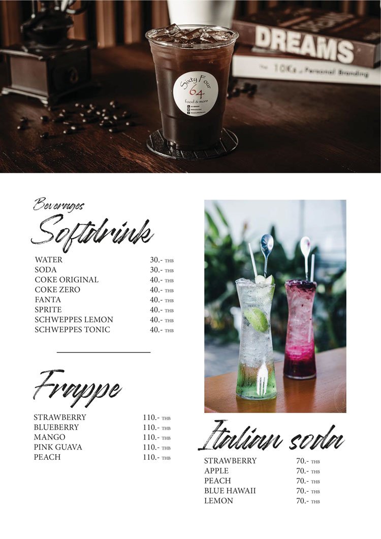 Menu | Sixty Four Restaurant (64 Restaurant) - 64restaurant