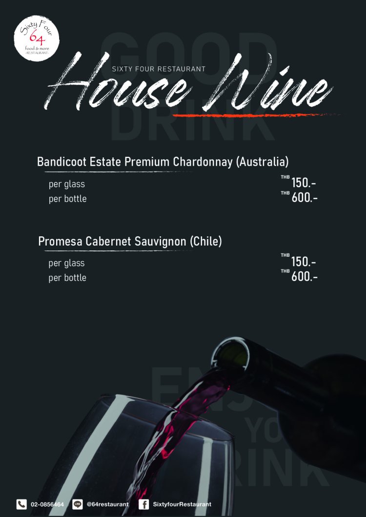 Menu | Sixty Four Restaurant (64 Restaurant) - 64restaurant