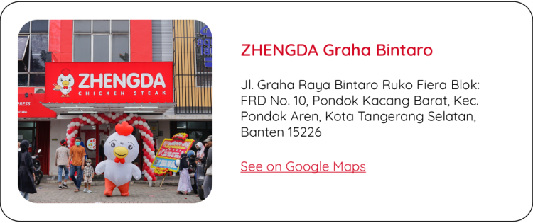 Lokasi Toko ZHENGDA Chicken Steak