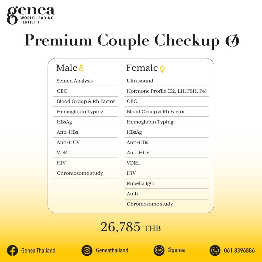 Package Prices - Genea Thailand | World Leading Fertility Clinic in ...