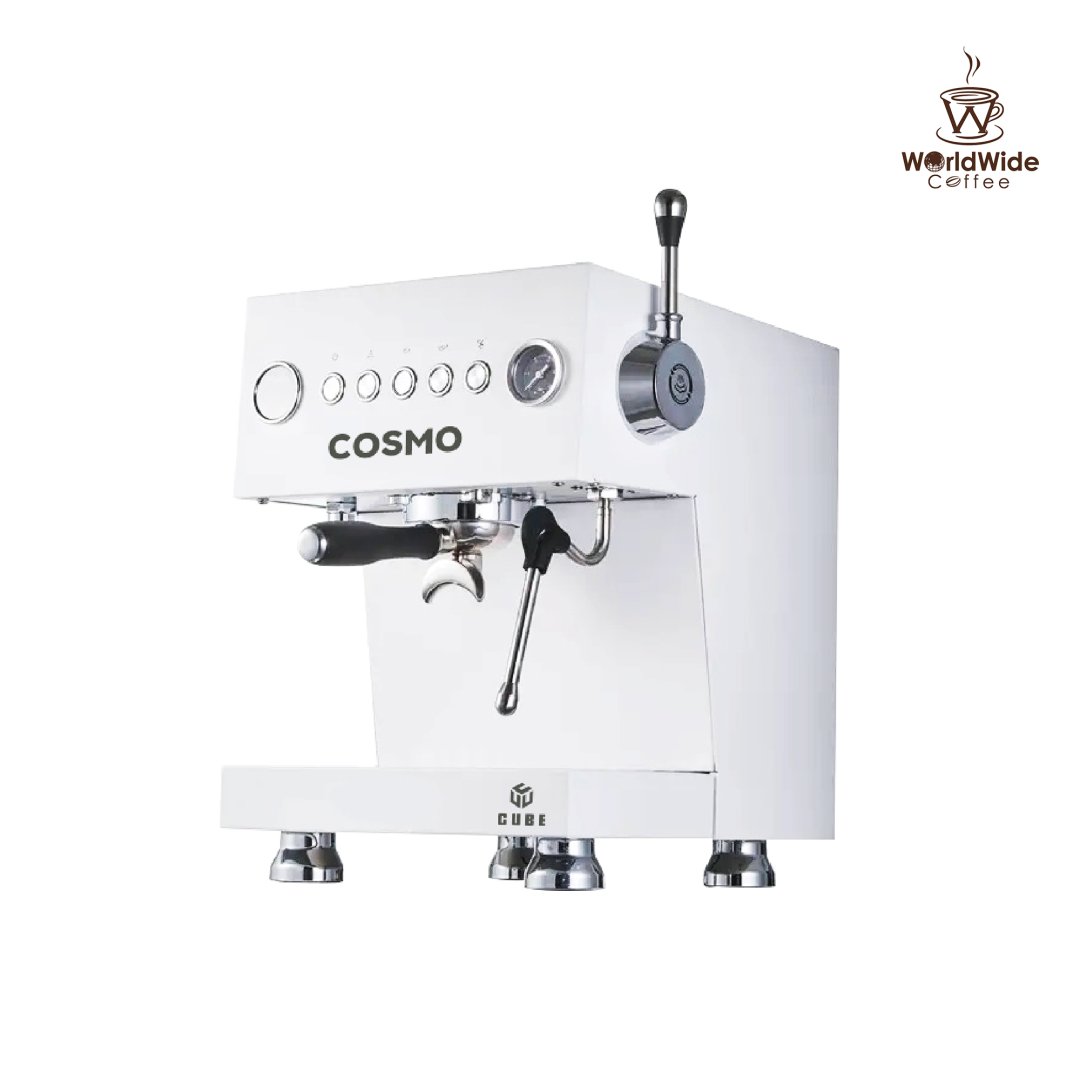 เครื่องชงกาแฟ 1 หัวกรุ๊ปพร้อมเครื่องบดกาแฟ รุ่น Cosmo Ivory