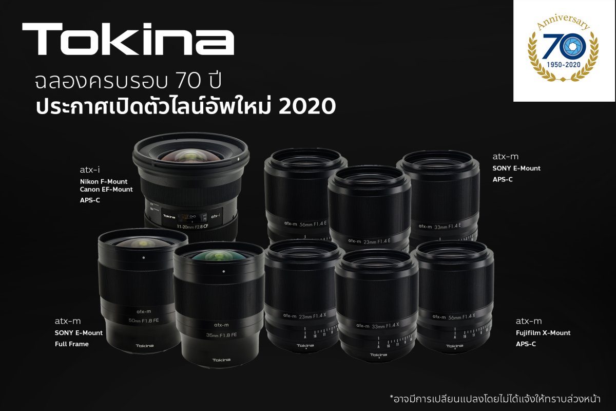 Tokina new lenses 2020 line-up development announcement - quickmarketing