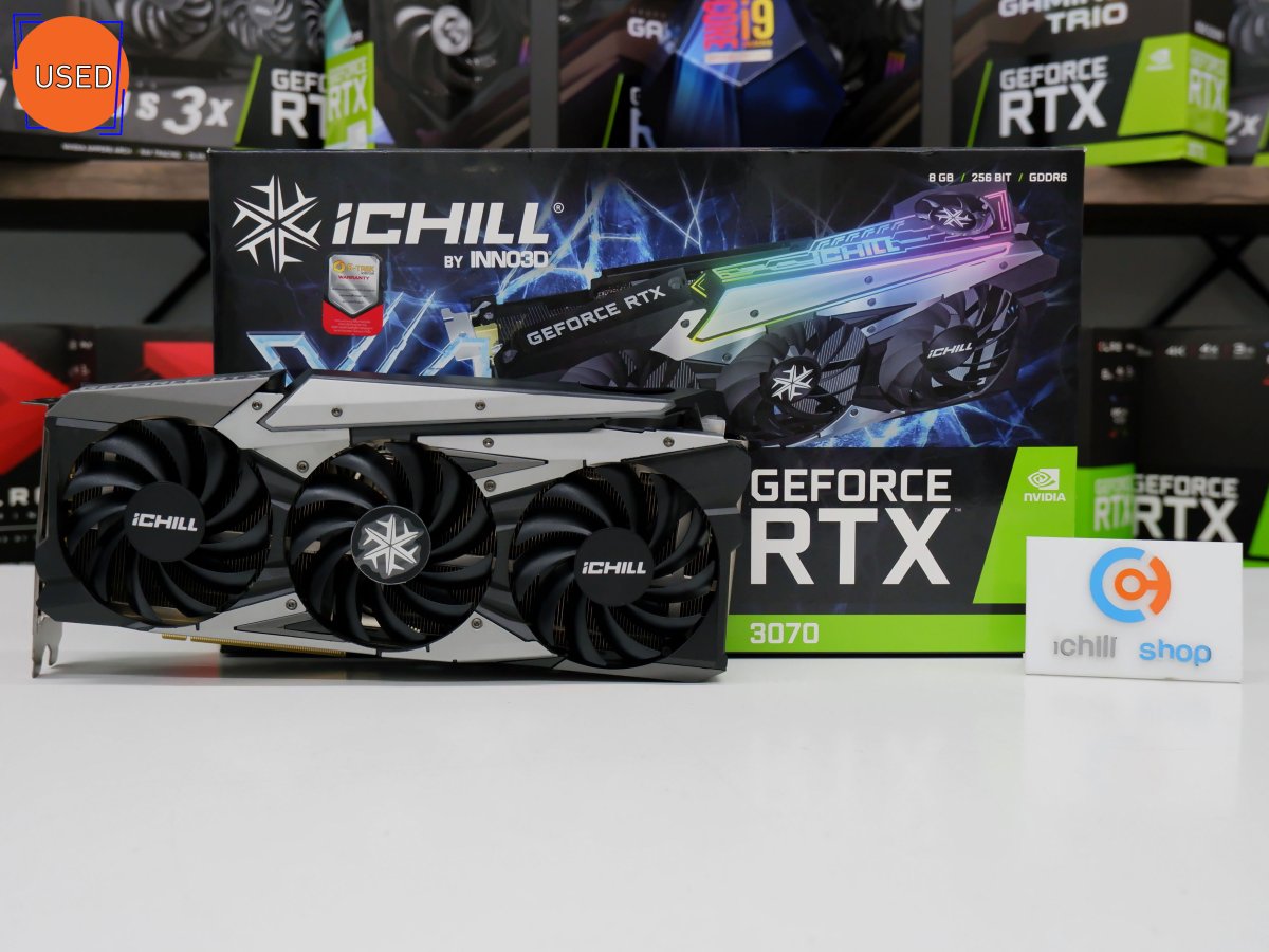 การ์ดจอ (VGA) INNO3D RTX 3070 8GB 4F ICHILL X4 P12199 - ichillshop