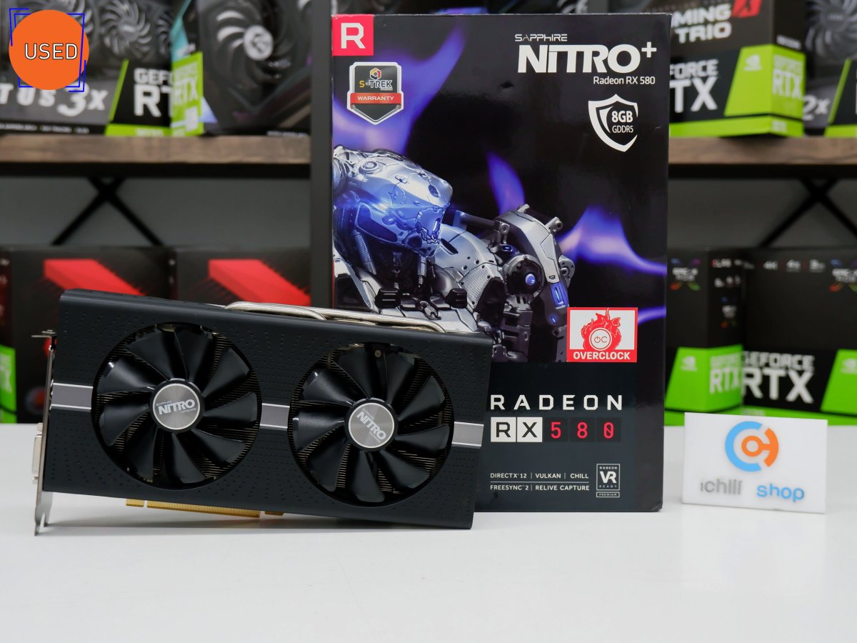 การ์ดจอ (VGA) SAPPHIRE RX580 8GB 2F NITRO+ P12194 - ichillshop
