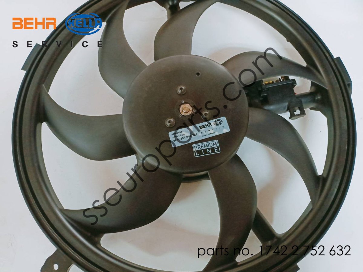 Fan housing with fan Part number: 17422752632 2752632 BEHR - sseuroparts