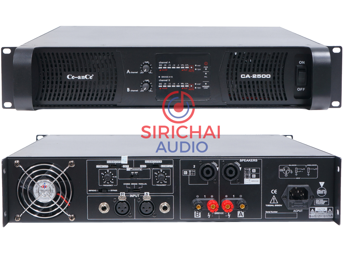 เพาเวอร์แอมป์ Ce-anCe รุ่น CA-2500 - sirichaiaudio