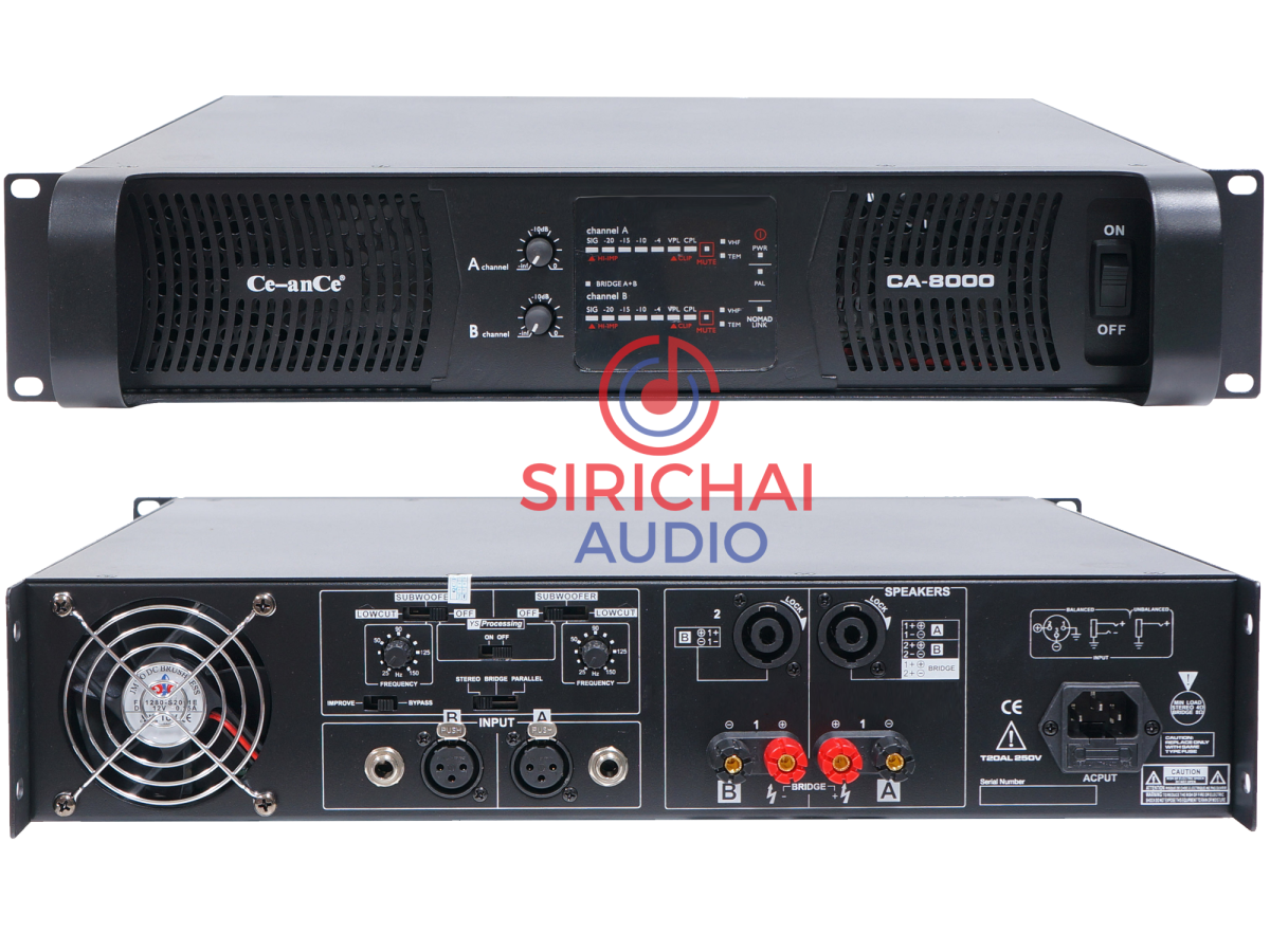 เพาเวอร์แอมป์ Ce-anCe รุ่น CA-8000 - sirichaiaudio