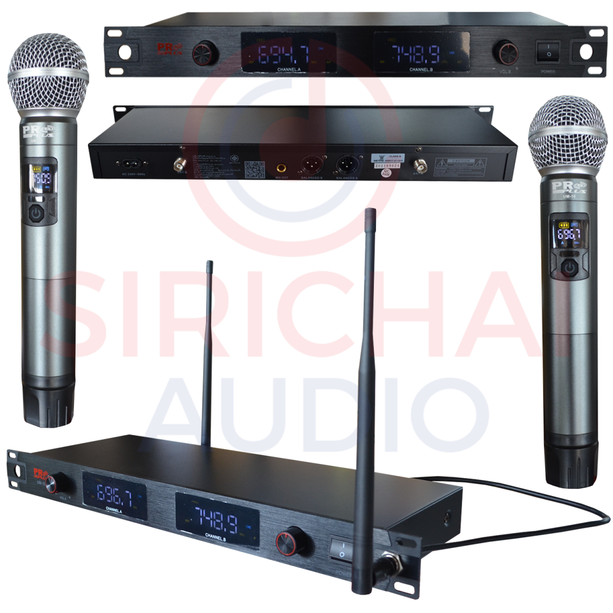 ไมค์ลอยคู่ PROPLUS รุ่น UM10 (um-18 )ปรับความถี่ - sirichaiaudio