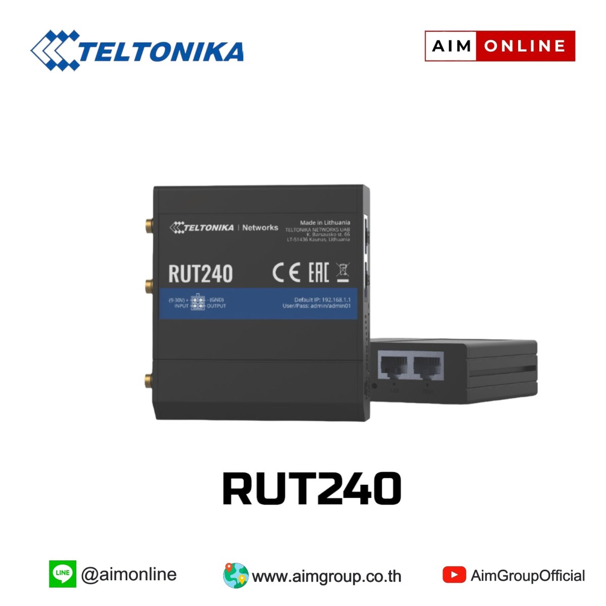 TELTONIKA RUT240 4G Router ราคาพิเศษ 7,850.- จัดส่งฟรี - aimgroup