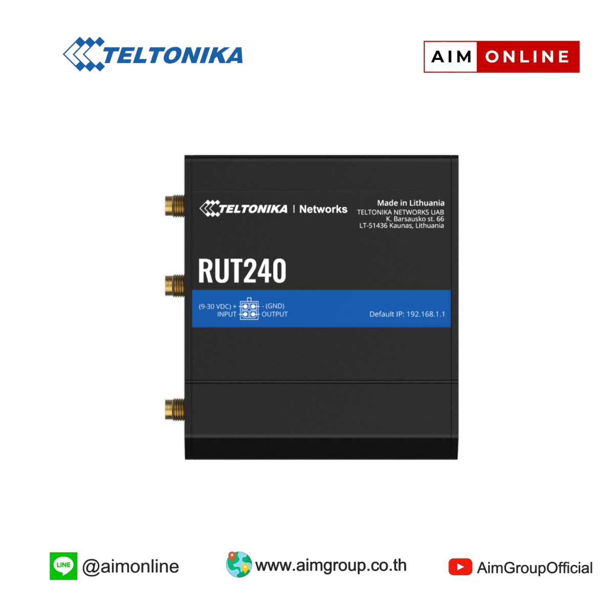 TELTONIKA RUT240 4G Router ราคาพิเศษ 7,850.- จัดส่งฟรี - aimgroup