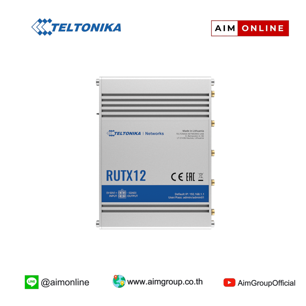 RUTX120 4G Dual LTE CAT 6 Industrial Cellular Router - aimgroup