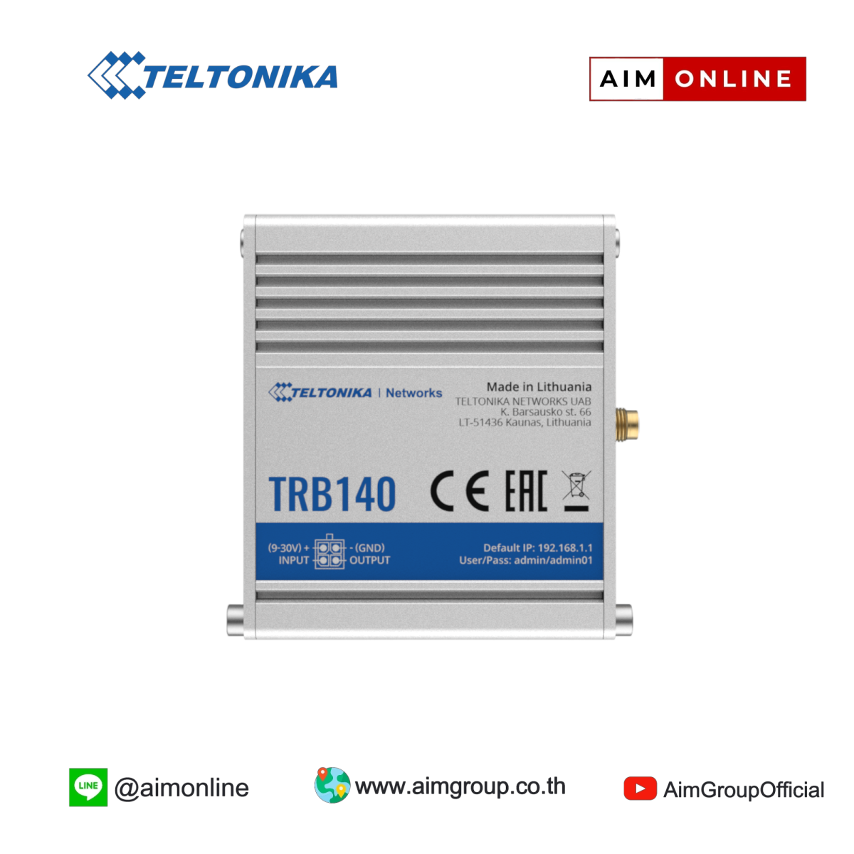 TRB140 INDUSTRIAL RUGGED LTE GATEWAY 4G,3G,2G - aimgroup