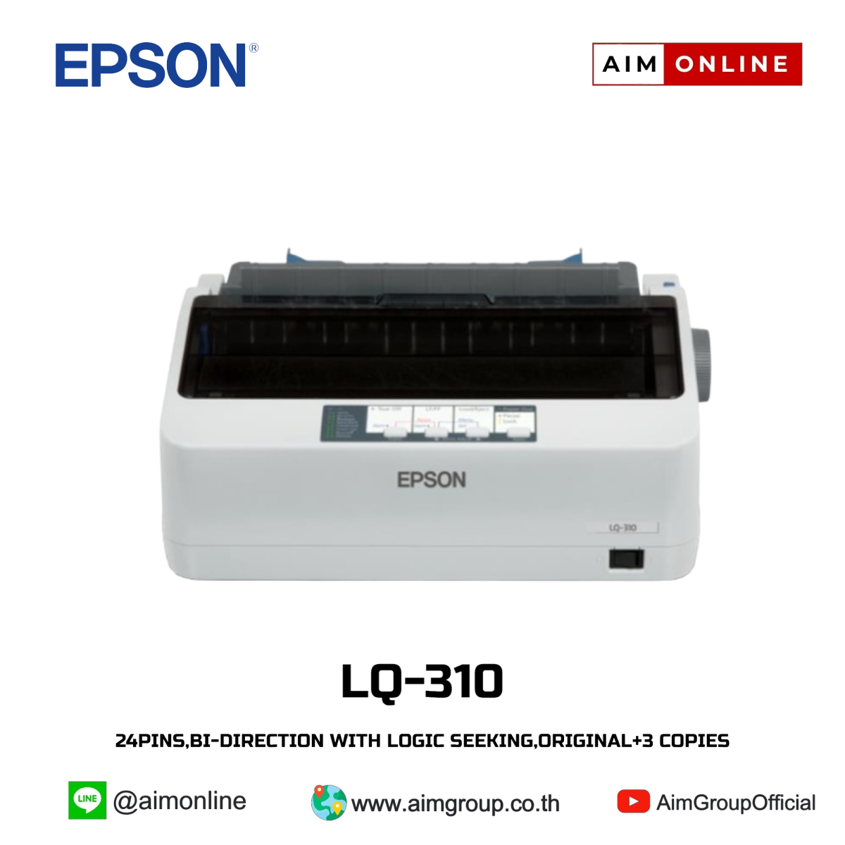 DOT MATRIX PRINTER EPSON LQ-310 ราคาพิเศษ 8,544.00 - aimgroup