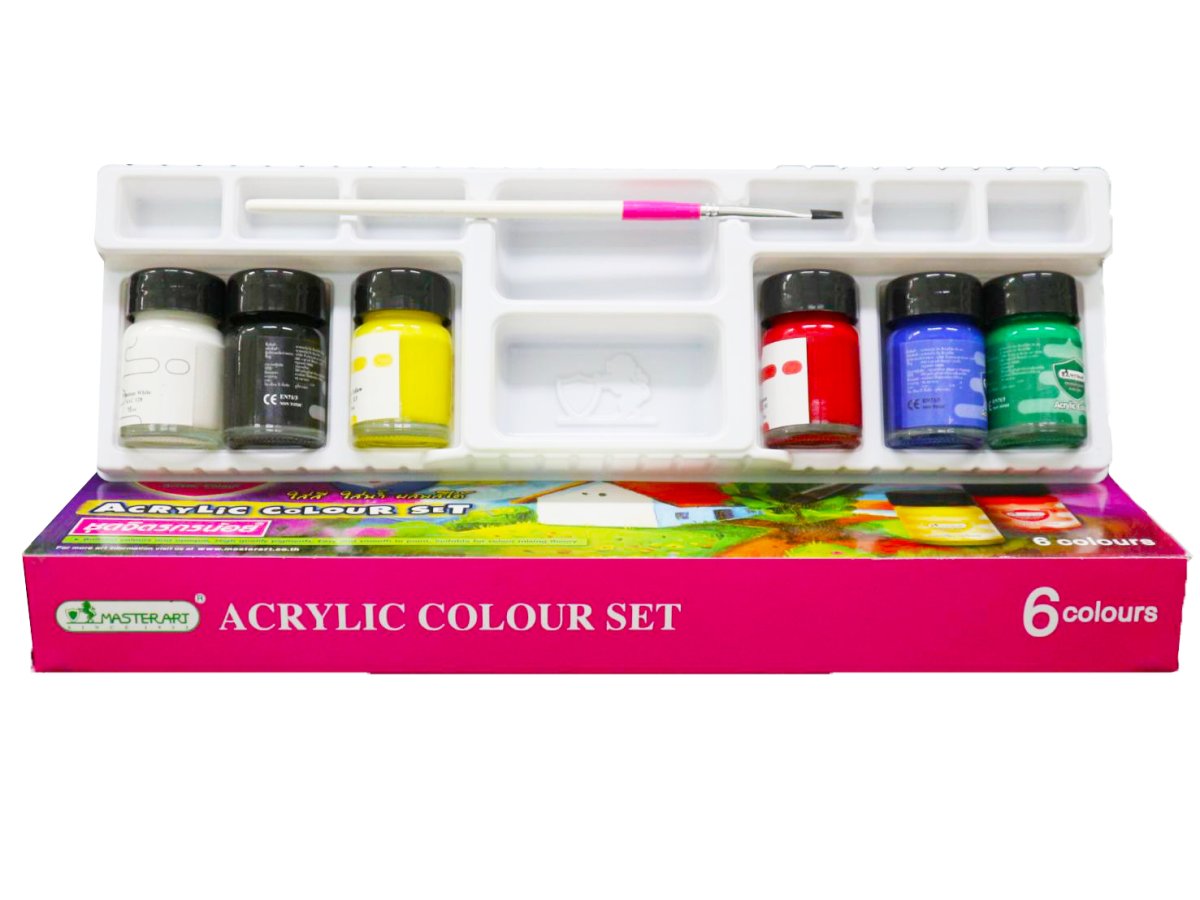 Master art acrylic color set 6 color - suphanbookstationery