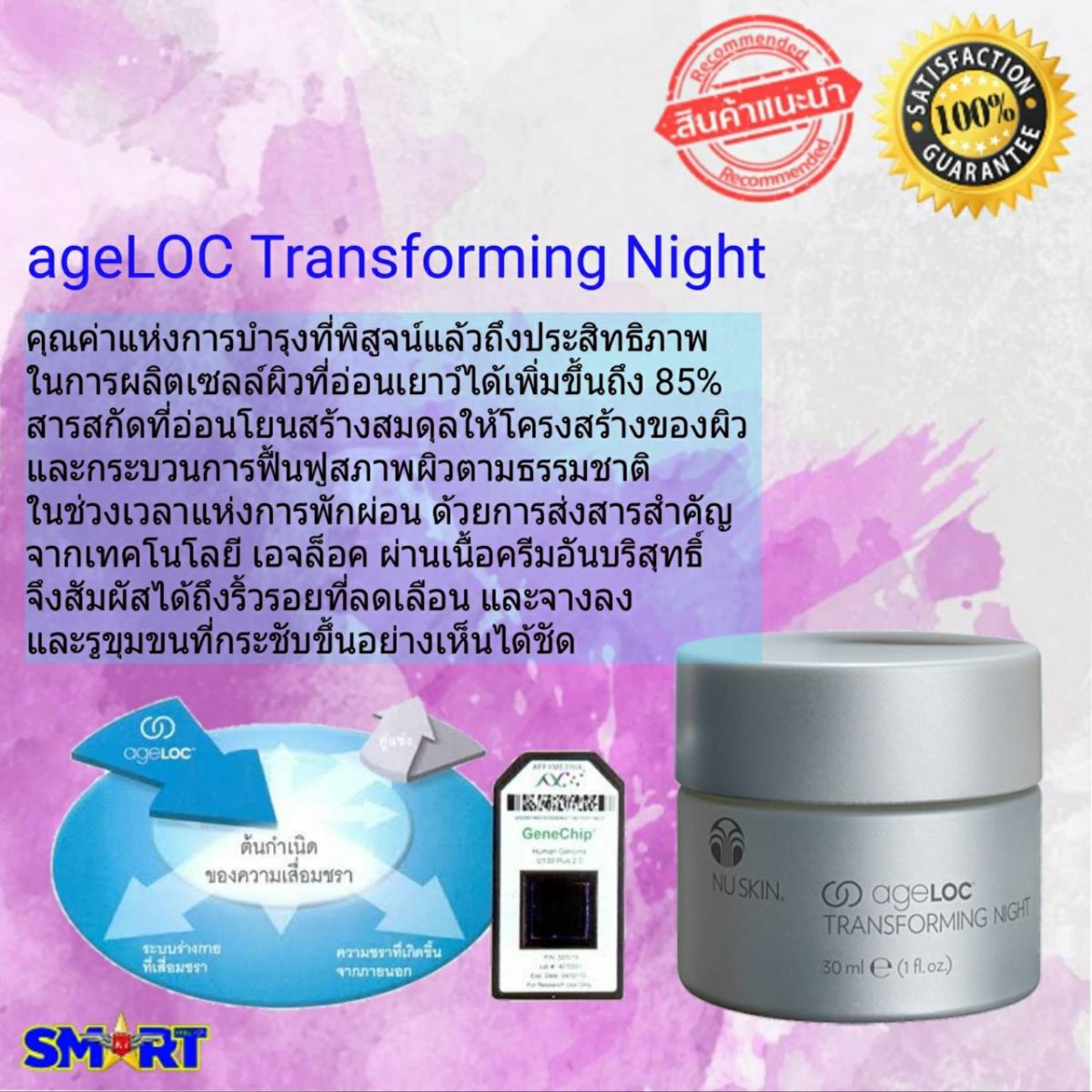 ครีมบำรุงกลางคืนสูตรเอจล็อค Nu kin ageLOC Transforming Night - secret2young