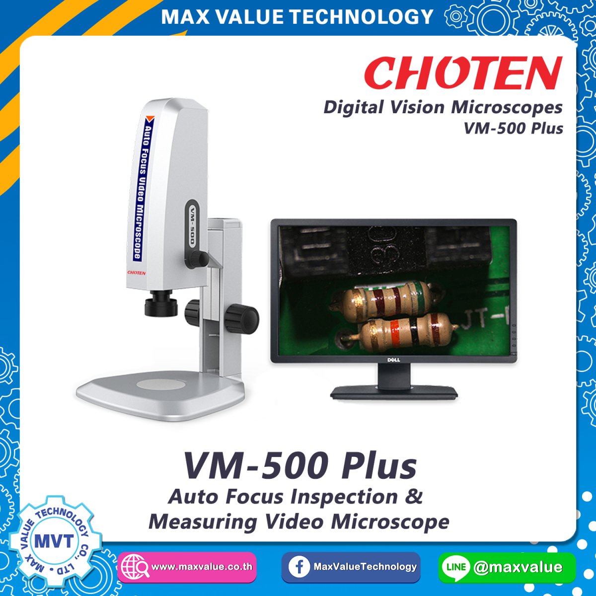 Auto Focus Inspection & Measuring Video Microscope VM-500Plus - maxvalue