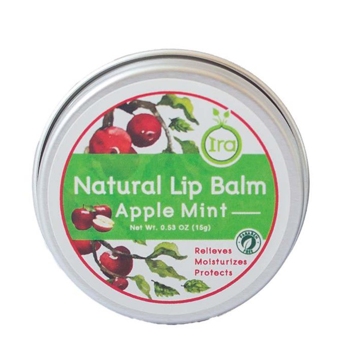 Ira Natural Lip Balm Apple & Mint ลดปากดำ ปากแห้ง - iranatural