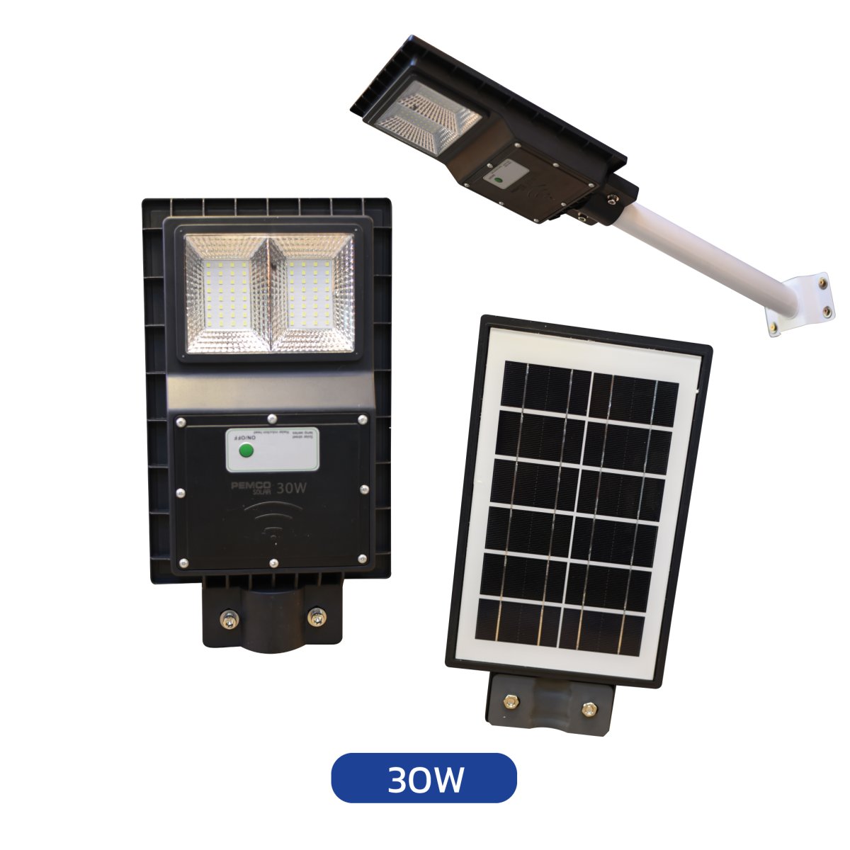 โคมไฟโซล่าเซลล์ โคมไฟภายนอก รุ่น ZSL-ST-JH-L-30W - pemco