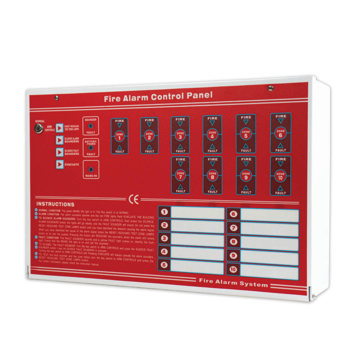 Fire Alarm Control Panel (FCP) รุ่น YA-CP100-10 ยี่ห้อ AIP (ตู้คอนโทรล ...