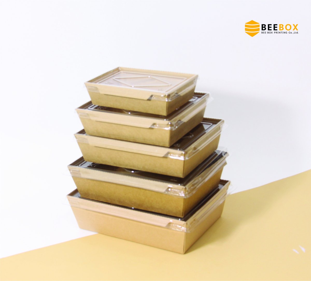 กล่องฝาใสเหลี่ยม900ml - beeboxpp