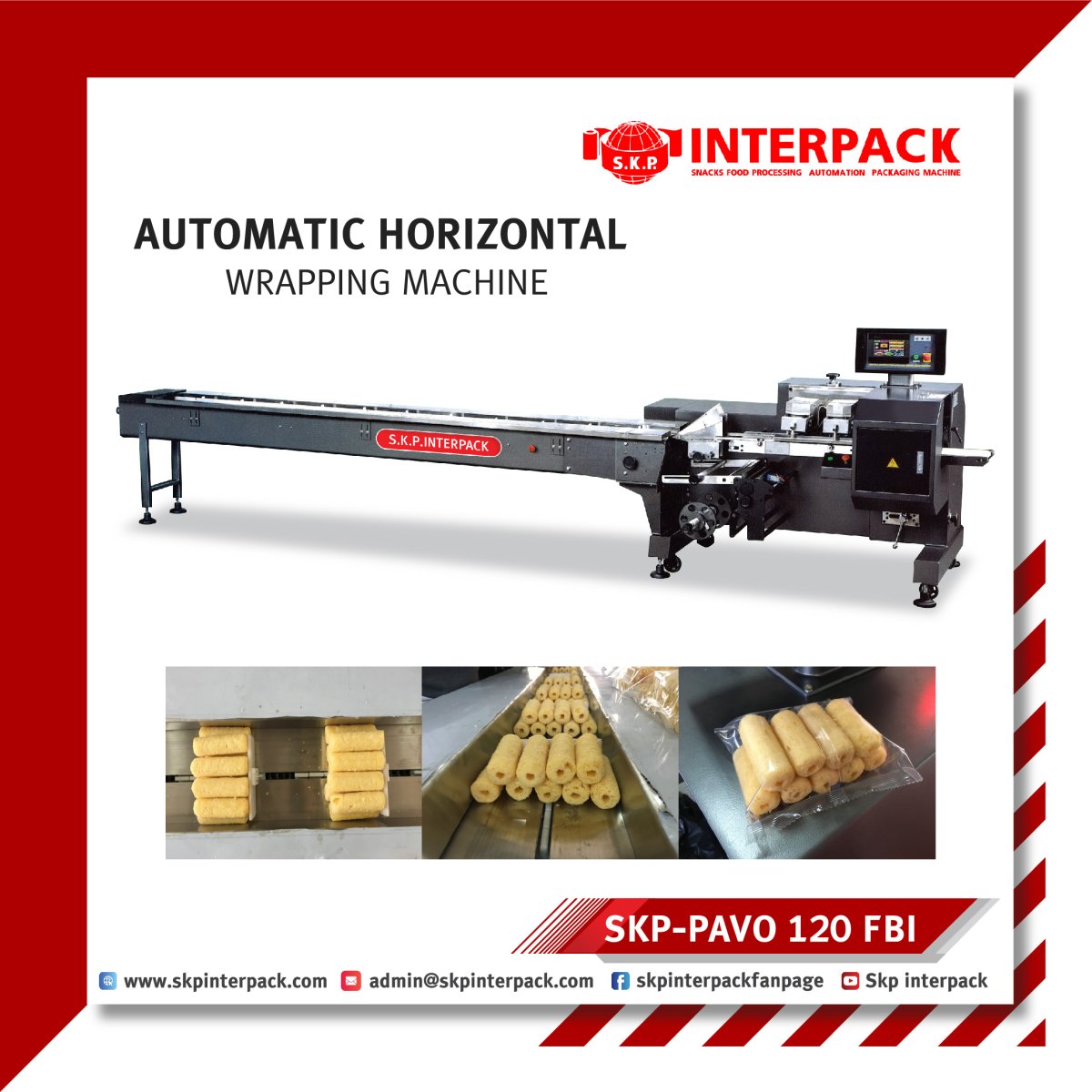 AUTOMATIC HORIZONTAL WRAPPING MACHINE JW-PAVO 120 FBI - skpinterpack
