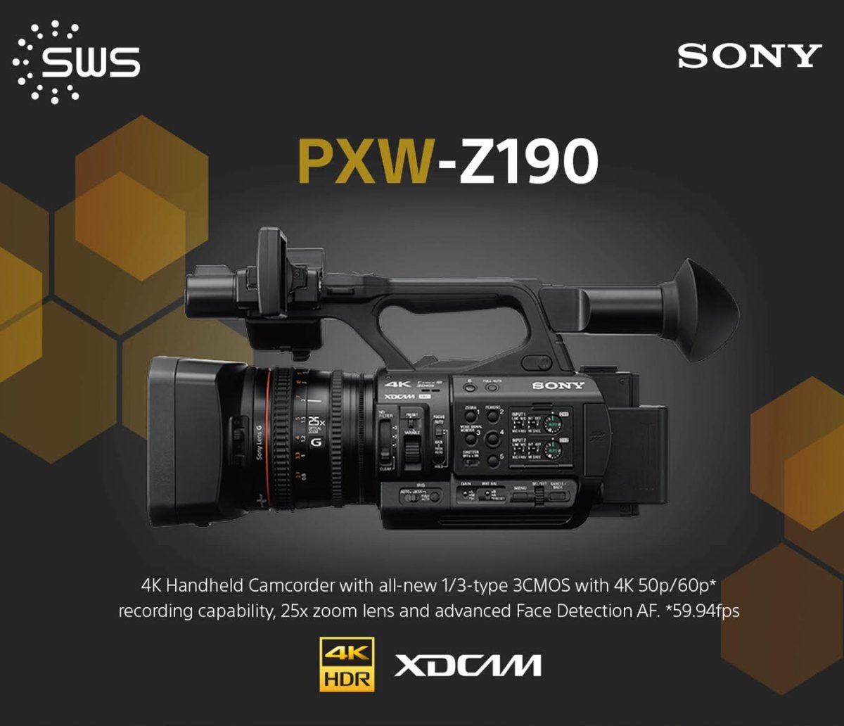 บันทึกภาพคมชัดระดับ 4K ด้วย Sony PXW-Z190 เซ็นเซอร์รับภาพ 3 ชิพ ขนาด 1/ ...