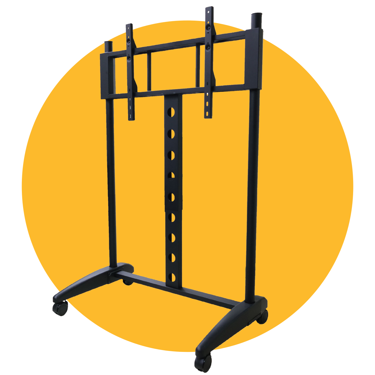 Large Display Mobile Stand with Shelves - bigkidinoffice