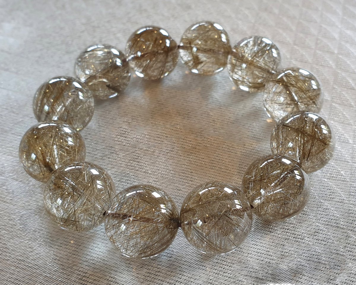 Silver Rutilated Quartz (ไหมเงิน) หินแห่งโชคลาภ เงินทอง - stone9