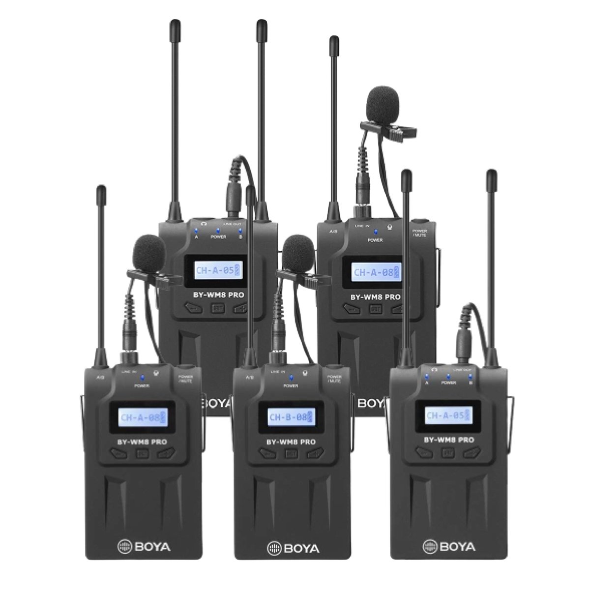 BOYA BY-WM8 PRO UHF Dual-Channel Wireless Microphone System - boyathailand
