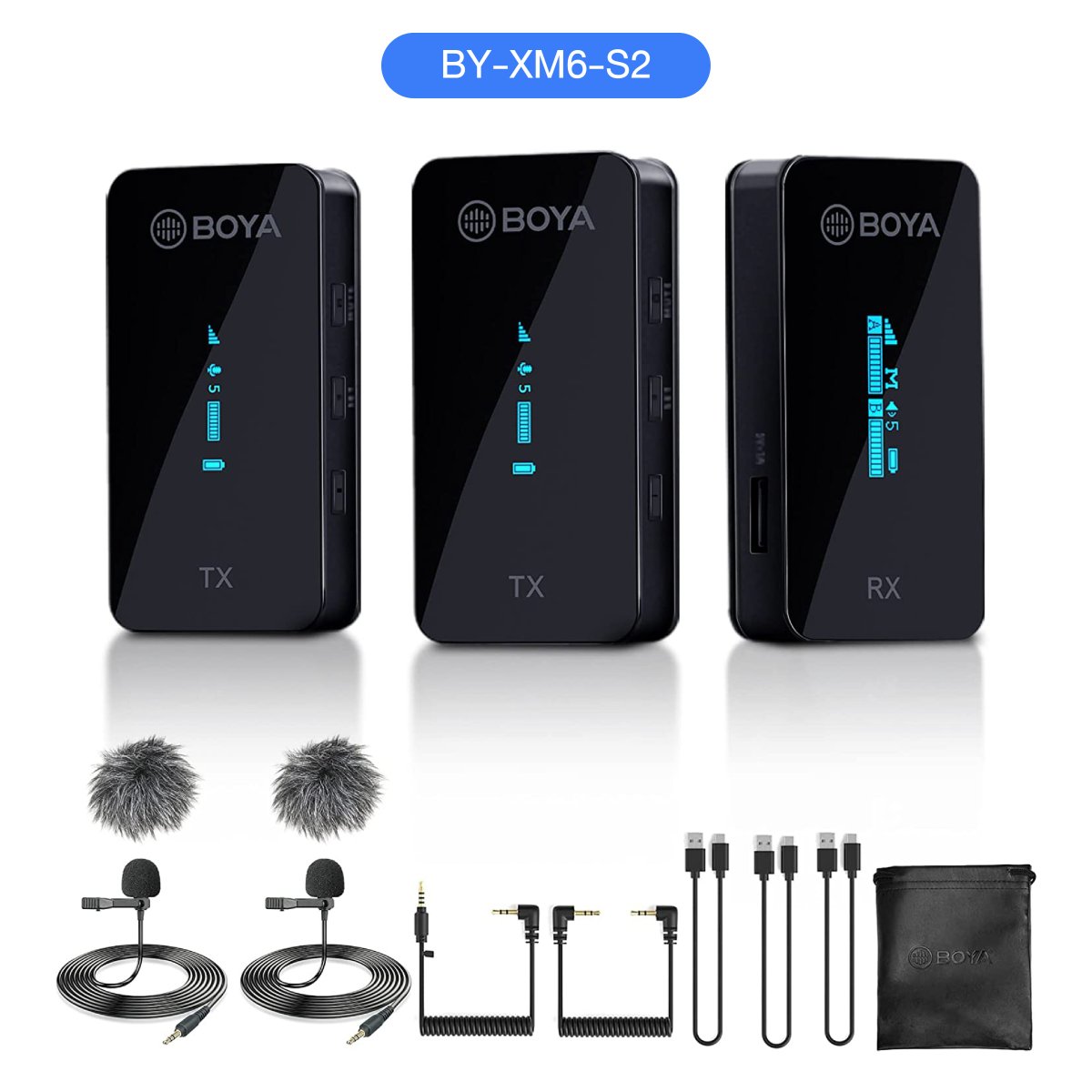 BOYA BY-XM6-S 2.4GHz Ultra-compact Wireless Microphone - boyathailand