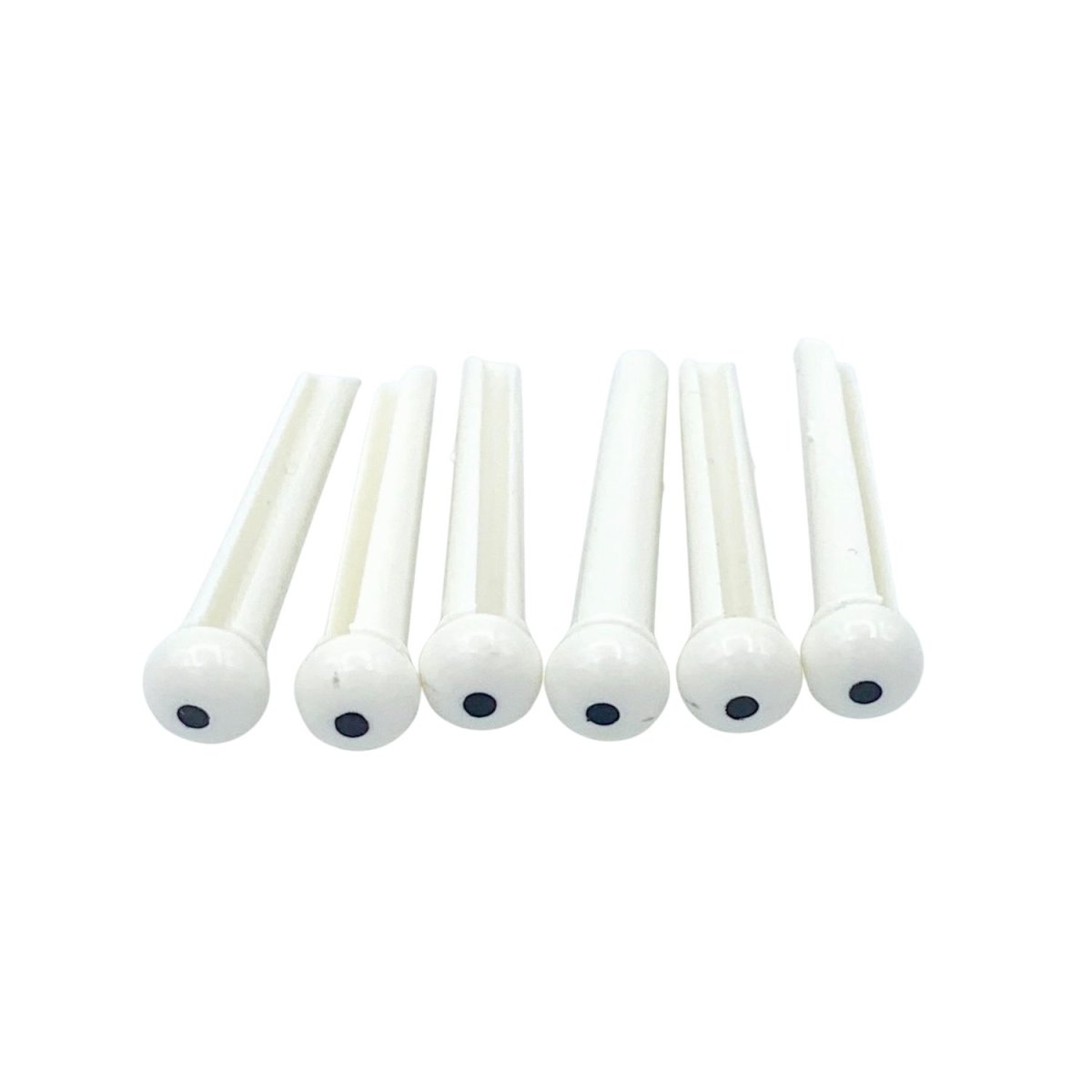Plastic Bridge Pins, White - acousticvilla
