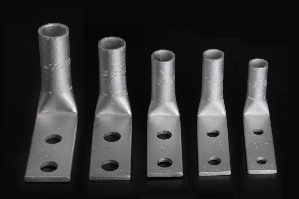 HIGH VOLTAGE ANGLE 90º ELECTRICAL TERMINALS LONG BARREL TWO HOLES (HRL ...