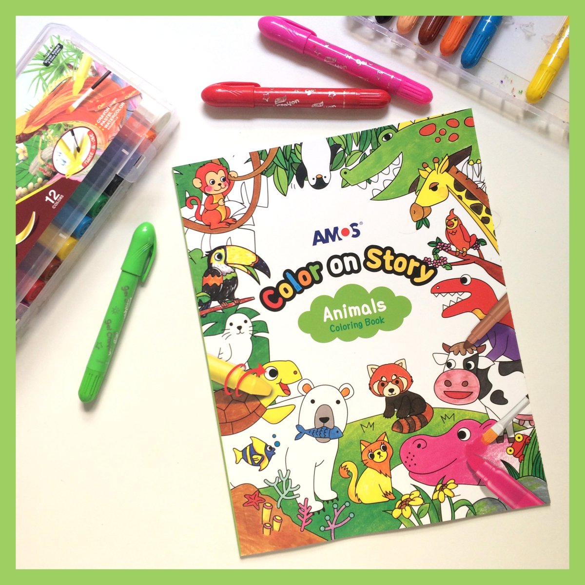 สมุดระบายสี Color on Story (ชุด Animals ) - kombinery