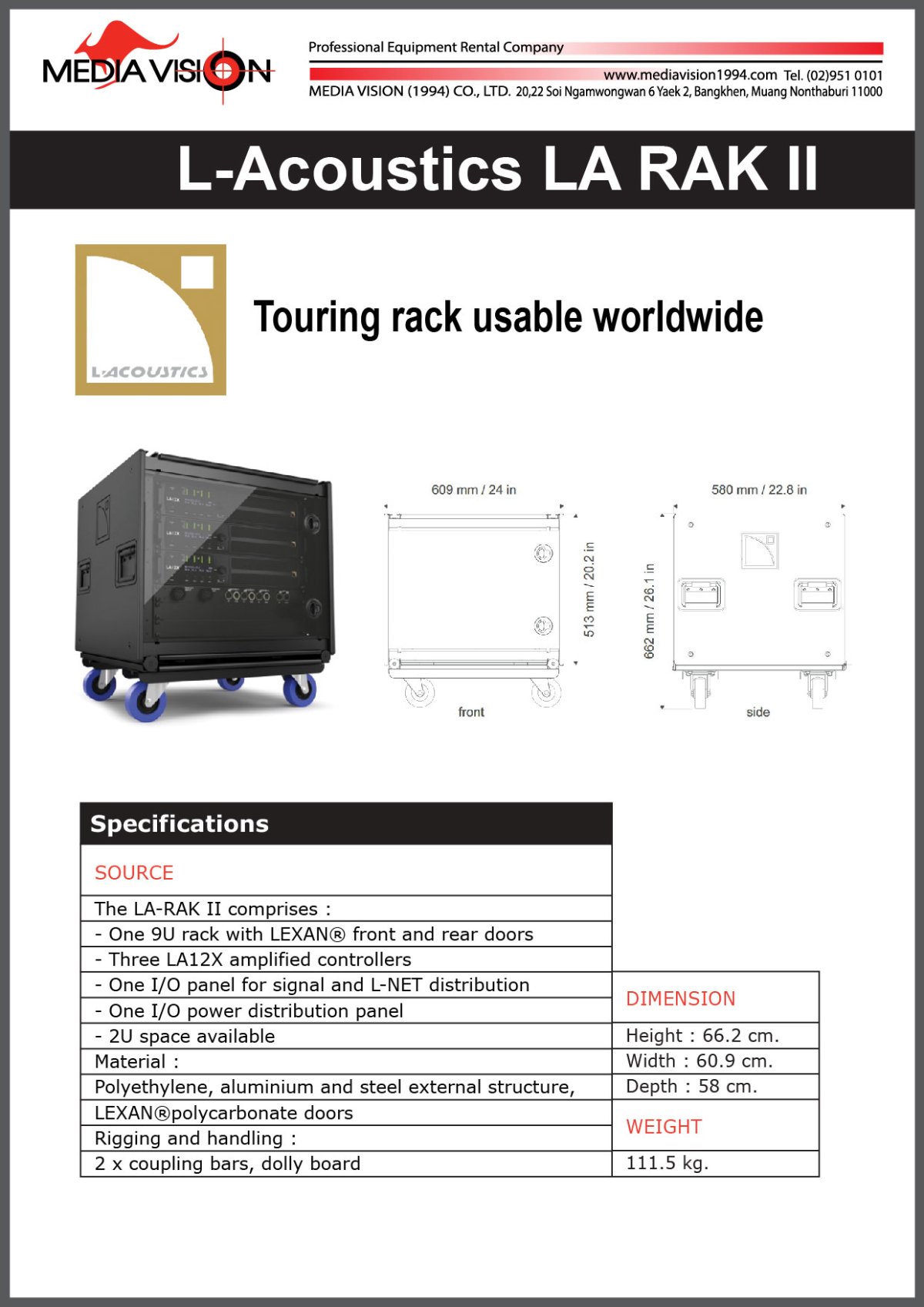 L-ACOUSTICS LA RAK II - mediavision1994