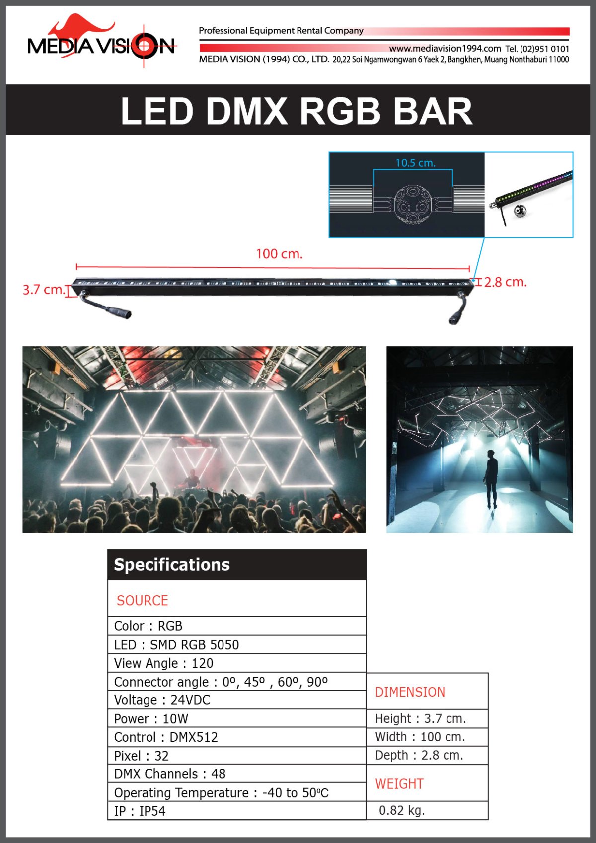 LED DMX RGB BAR - mediavision1994