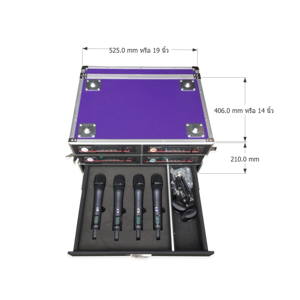 กล่องใส่ไมค์โครโฟน SENNHEISER - thaiflightcase