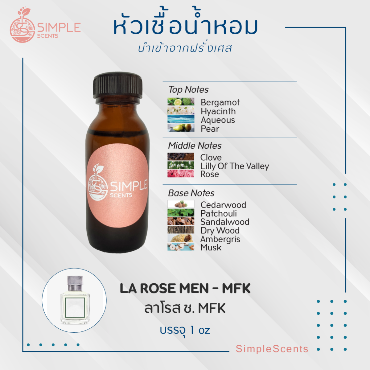 LA ROSE MEN - MFK / ลาโรส ช. MFK - simplescentsdiy