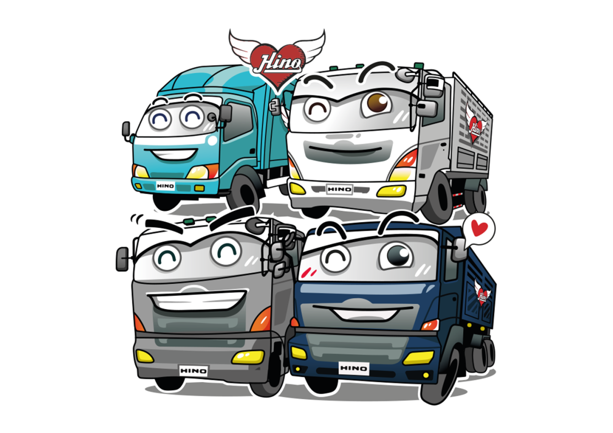"Hino Thailand" Sticker Line - stickybomb
