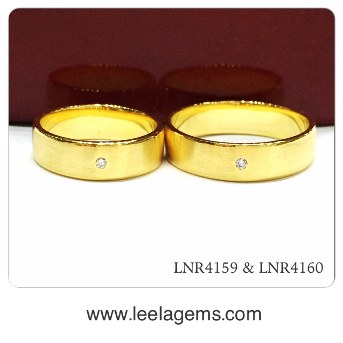 Couple Diamond Rings in 18K gold - leelagems