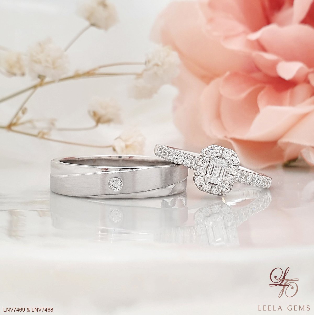 Couple Diamond Rings - leelagems
