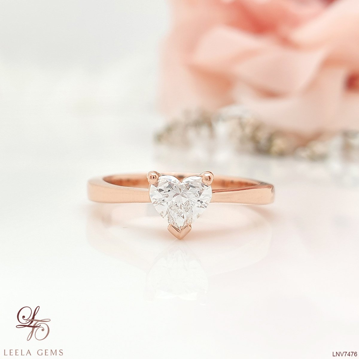 Heart Shaped Diamond Ring - leelagems