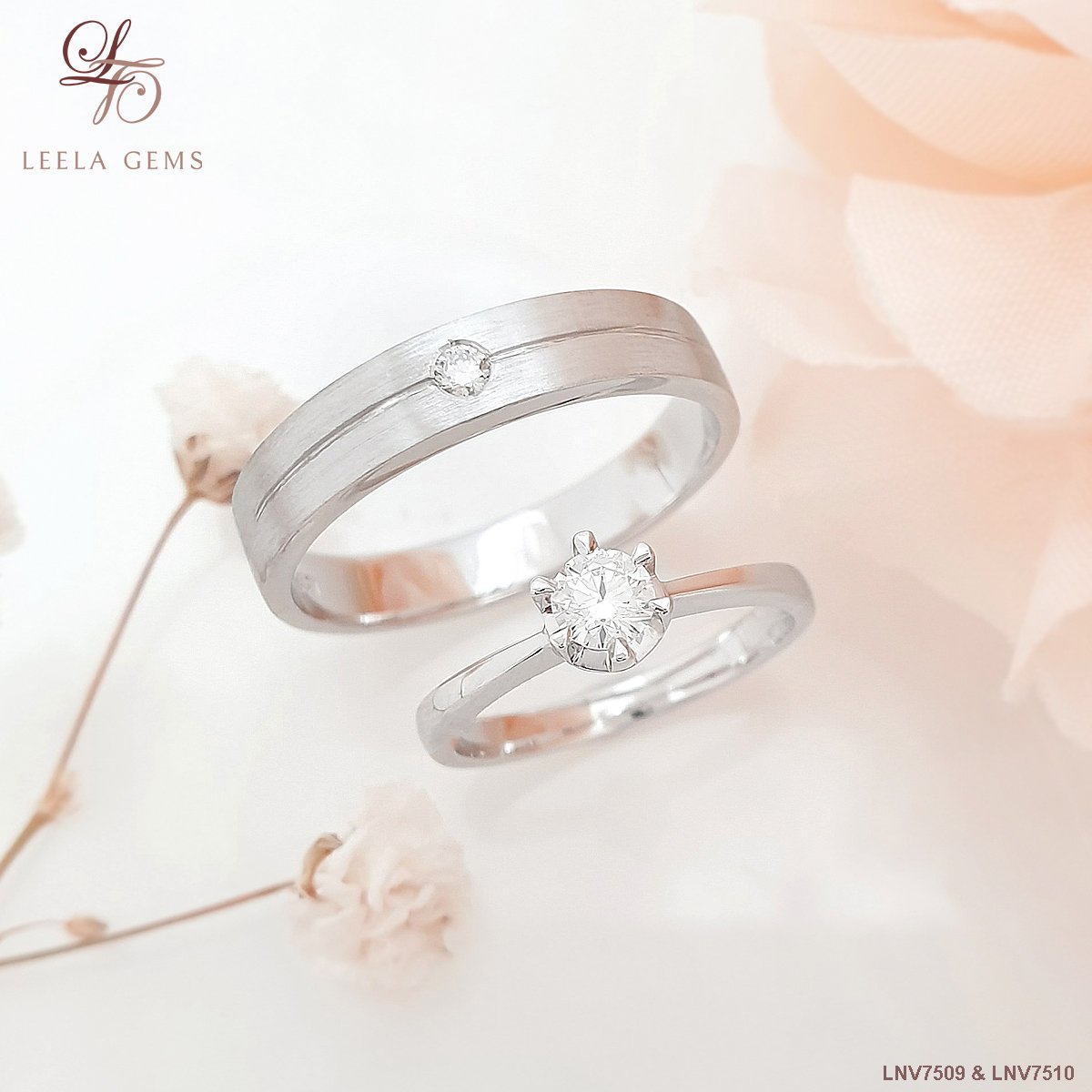 Couple Diamond Rings - leelagems